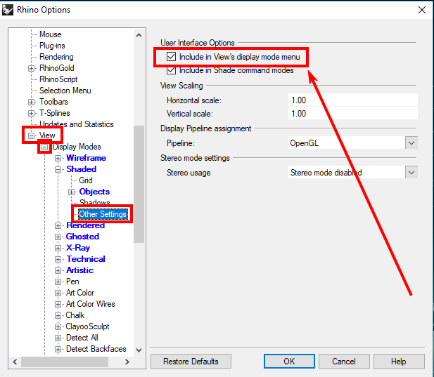 Missing Matrix Shade Modes